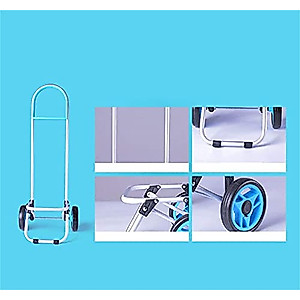 Shopping Trolley on Wheels Multi Function Shopping Cart Aluminum Alloy Cart/Luggage Cart/Trolley/Portable Cart/Folding Trolley/Ad 15 Kg Storage Hand Trucks,