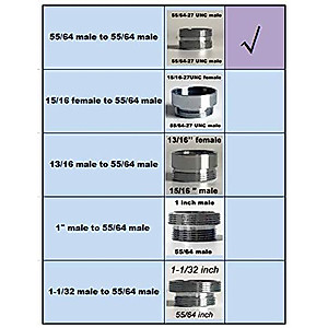 MISSMIN 55/64 Male to Male faucet adapter