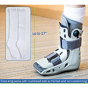 4 Packs High-Top Orthopedics Tube Socks for Fracture Boot Cast Replacement Socks Liner for Air Cam Walkers Boots Surgical Leg Cover