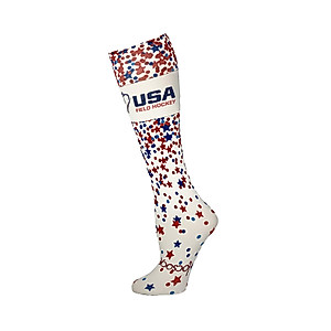 Hocsocx USA Confetti Performance Liner Socks, Moisture Wicking, Rash & Blister Protection for Field & Ice Hockey and Soccer