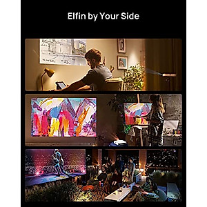 XGIMI Elfin Mini Projector with Carry Case and 3D Glasses, Ultra Compact 1080P Portable Projector 4K Input Supported for Movies & Gaming, Android TV 10.0, 800 ANSI Lumens, HDR 10+
