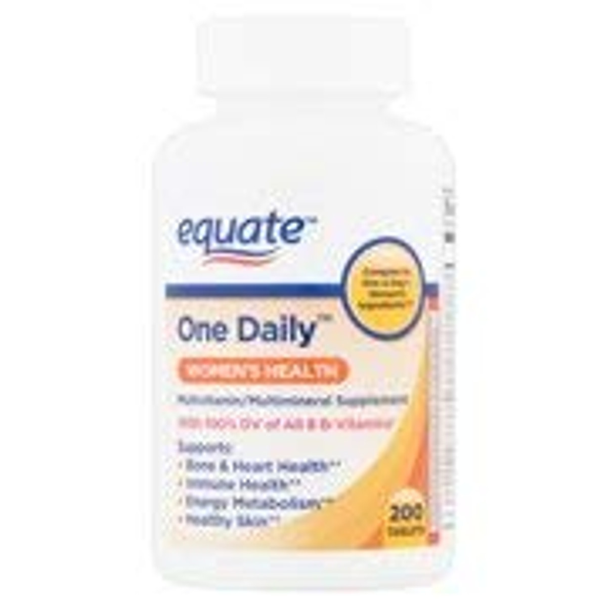 Equate One Daily Women's Health Tablets, 200 Count (Pack of 3)
