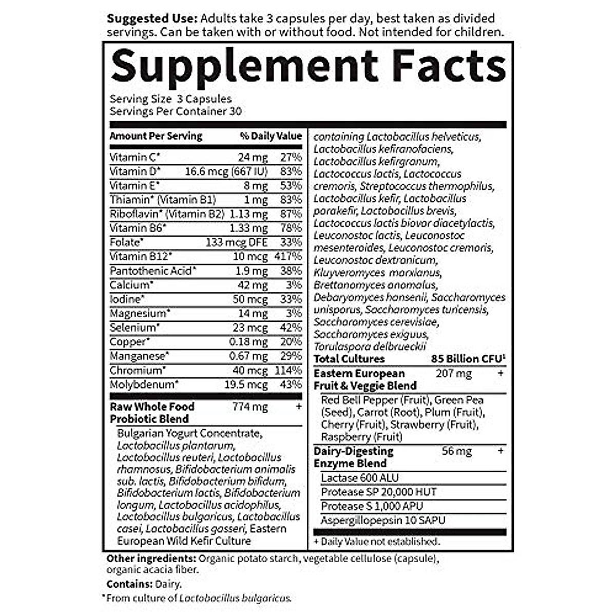 Garden of Life Raw Probiotics for Women Over 50-50 & Wiser Women's Probiotic with Acidophilus, Live Cultures, Probiotic-Created Vitamins, Enzymes, Prebiotics - Gluten Free - 90 Vegetarian Capsules