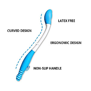 JJHREI Foldable Long Reach Comfort Wiper - Self Wipe Assist Toilet Aid Wiping Wand Bottom Wiper - Daily Living Bathroom Aids for Limited Mobility