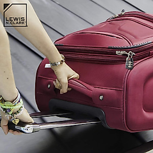 Lewis N. Clark Travel Sentry TSA-Approved Luggage Lock, Large 3 Dial Combination with Easy Read Dials - Black (Pack of 2)