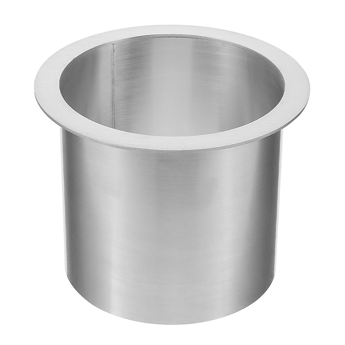 ABOOFAN Drop-in Trash Chute Stainless Steel Round Countertop Trash and Waste Chute Built-in Trash Can Waste Bucket Bottomless Embedded Trash Bin for Home Restaurant