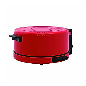 Pizza Maker - Electric Nonstick Boiler - Countertop Pizza & Quesadilla Oven, Pita Bread, Cookware, Red Pizza Maker