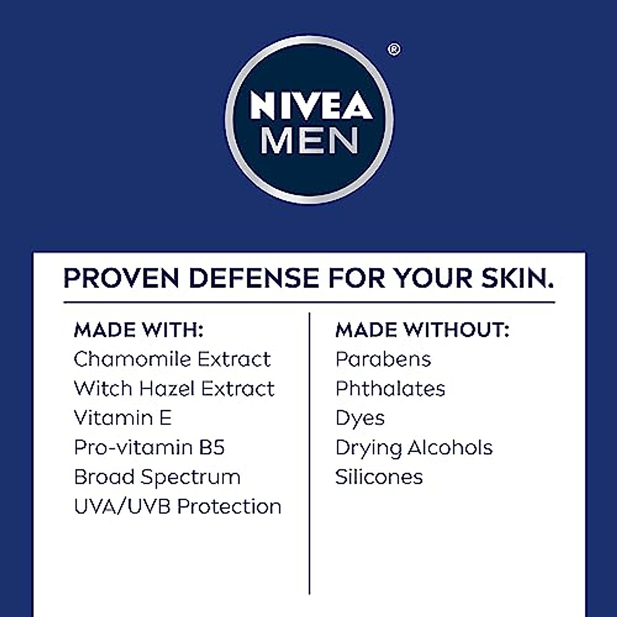 NIVEA MEN Sensitive Face Lotion with SPF 15, Broad Spectrum Sunscreen, 3 Pack of 2.5 Fl Oz Tubes