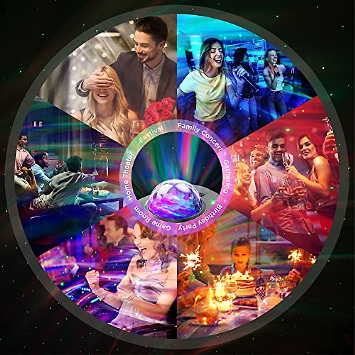 Star Projector & Night Light Projector, 3 in 1 Galaxy Projector with Bluetooth Speaker, with 15 Lighting Modes, Remote Control & Timer, for Kids Adults Decor Bedroom/Party/Gathering/Christmas