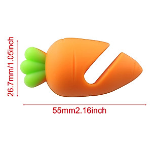 Pot Lid Lifter ZRM&E 2PCS Carrot Shape Spill-proof Lid Lifter for Soup Pot Kitchen Restaurant Tool, Silicone Heat Resistant Shelf, Keeping Lid Open Cooking Assistant, Spill-Proof Pot Lid Rack