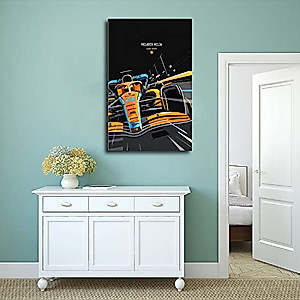 ERWYN Mclaren poster Formular One Poster F1 Walls Canvas Car Posters Wall Art Canvas For Boys Room Vintage Unframe-style 12x18inch(30x45cm)