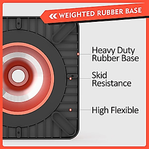 RoadHero 4 Pack Traffic Safety Cones 18 Inch with Black Weighted Base, Plastic PVC Cone, Orange Cones with Reflective Collar, Cones for Parking Lot, Construction Events, Road Safety