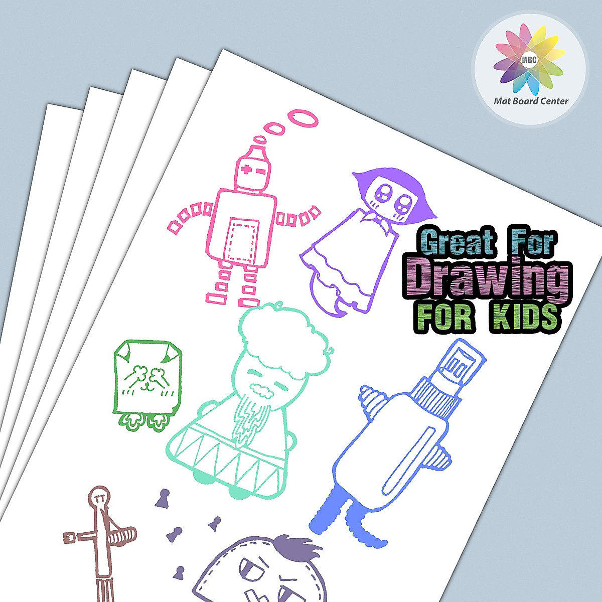 Mat Board Center, Pack of 50 11x14 White Uncut Mat Boards Backing Boards, 4-Ply Thickness, Great for Pictures, Frames, Crafts, Prints