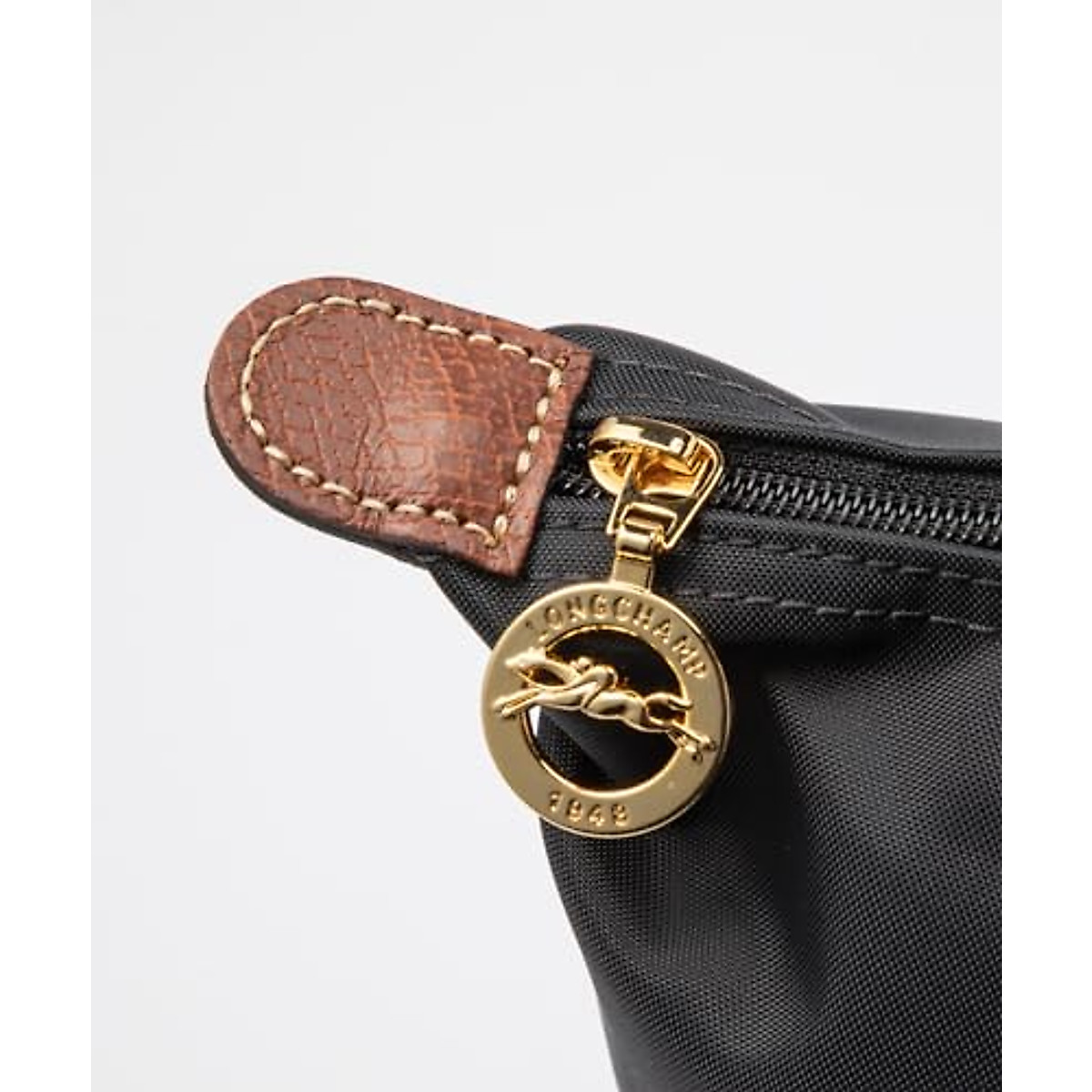 Longchamp 1621 089 Handbag, Preage, Tote Bag, Nylon/Leather, Noir [Parallel Import]