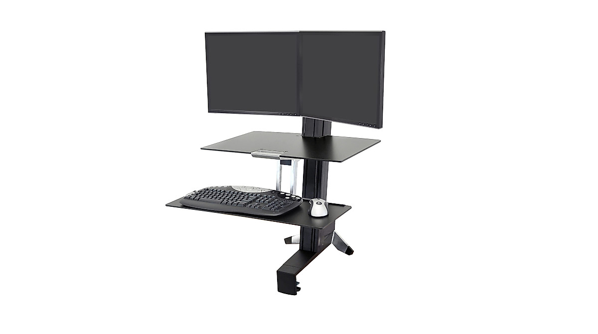 Ergotron WorkFit-S Dual Monitor Desk Converter