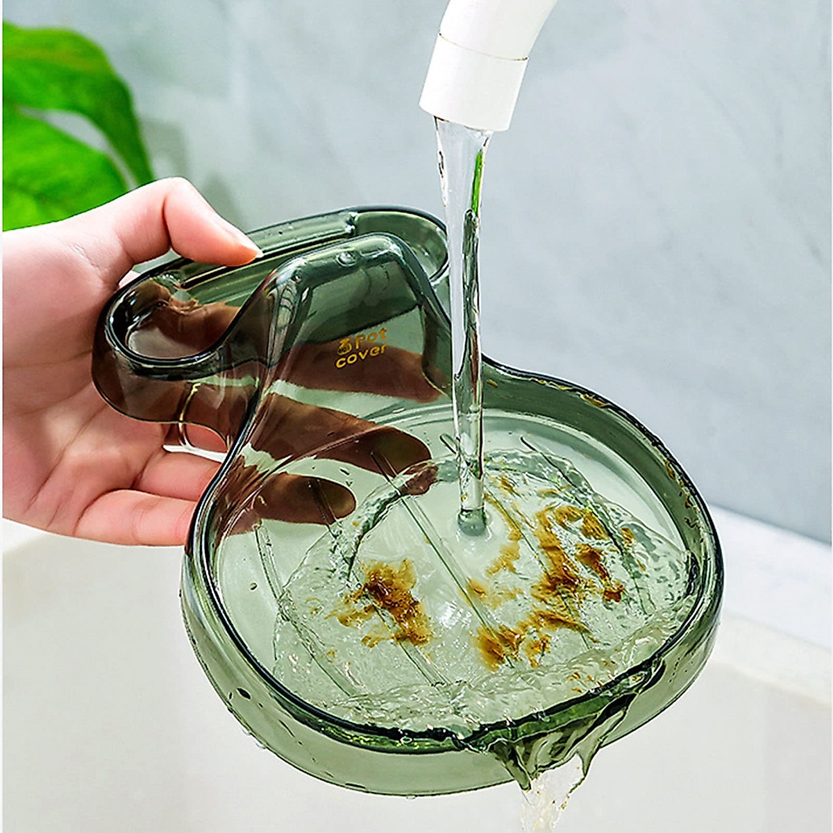 Multifunction Kitchen Spatula Rack, Versatile Pot Lid Ladle Holder, Board Spoon Rest Holder Drip Tray for Kitchen, Food Grade Plastic Spoon Holder, Multipurpose Spatula Pad Book Cutting (Color : Blac