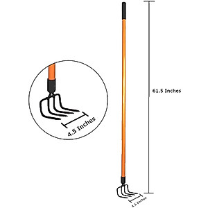 Ashman Garden Cultivator (6 Pack)– Sturdy Hand Tiller/Cultivator – Heavy Duty Blade for Digging, Loosening Soil and Weeding – Rubber Grip Handle for a Strong Hold – Rust Resistant.