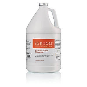 iGroom Squeaky Clean Dog Shampoo, Luxury Pet Beauty Care, Intense Cleaning Power, Chamomile Extracts Sooth Skin, Made in USA (1 GAL)