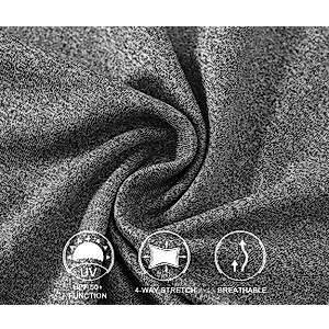 BGOWATU Women's Golf Polo T-Shirts Sleeveless V Neck Collarless Tennis Shirts UV Protection Quick Dry Lightweight Dark Gray L