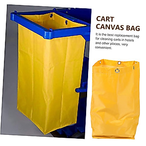PartyKindom 6 Pcs Canvas Bag Yellow Vinyl Bag Car Can Trash Bag Waterproof Janitorial Bag Janitorial Cart Bag Appliance Hand Dolly Glass Spray Bottle Garbage Conical Trolley Bag Work