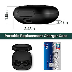 Replacement Charging Case Compatible for Beats Fit Pro, Wireless Charger with Built-in 700mah Battery and Bluetooth Pairing Sync Button, Portable Fast Charging Case (No Earbuds), Black