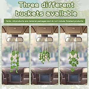 kdafio Crochet Kit for Beginners, Hanging Potted Plants Crochet Starter Kit with Step-by-Step Instructions and Video Tutorials Complete Crochet Kit for Beginners Decoration (Green Apple Plants)