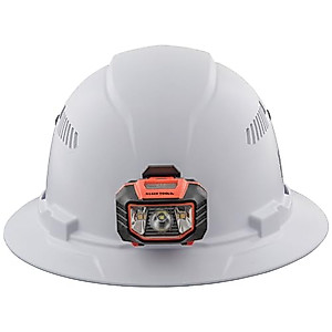 Klein Tools 60407 Hard Hat, Light, Vented Full Brim Style, Padded, Self-Wicking Odor-Resistant Sweatband, White
