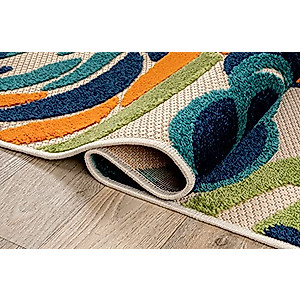 Rugshop Ravenna Modern Large Floral Flowers Indoor/Outdoor Area Rug 7'10" x 10' Multi