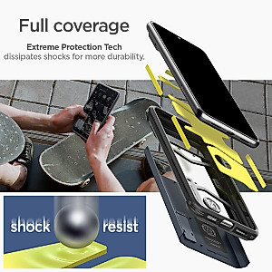 Spigen Tough Armor Designed for Pixel 8 Pro Case (2024) [Kickstand] [Military-Grade Protection] - Metal Slate