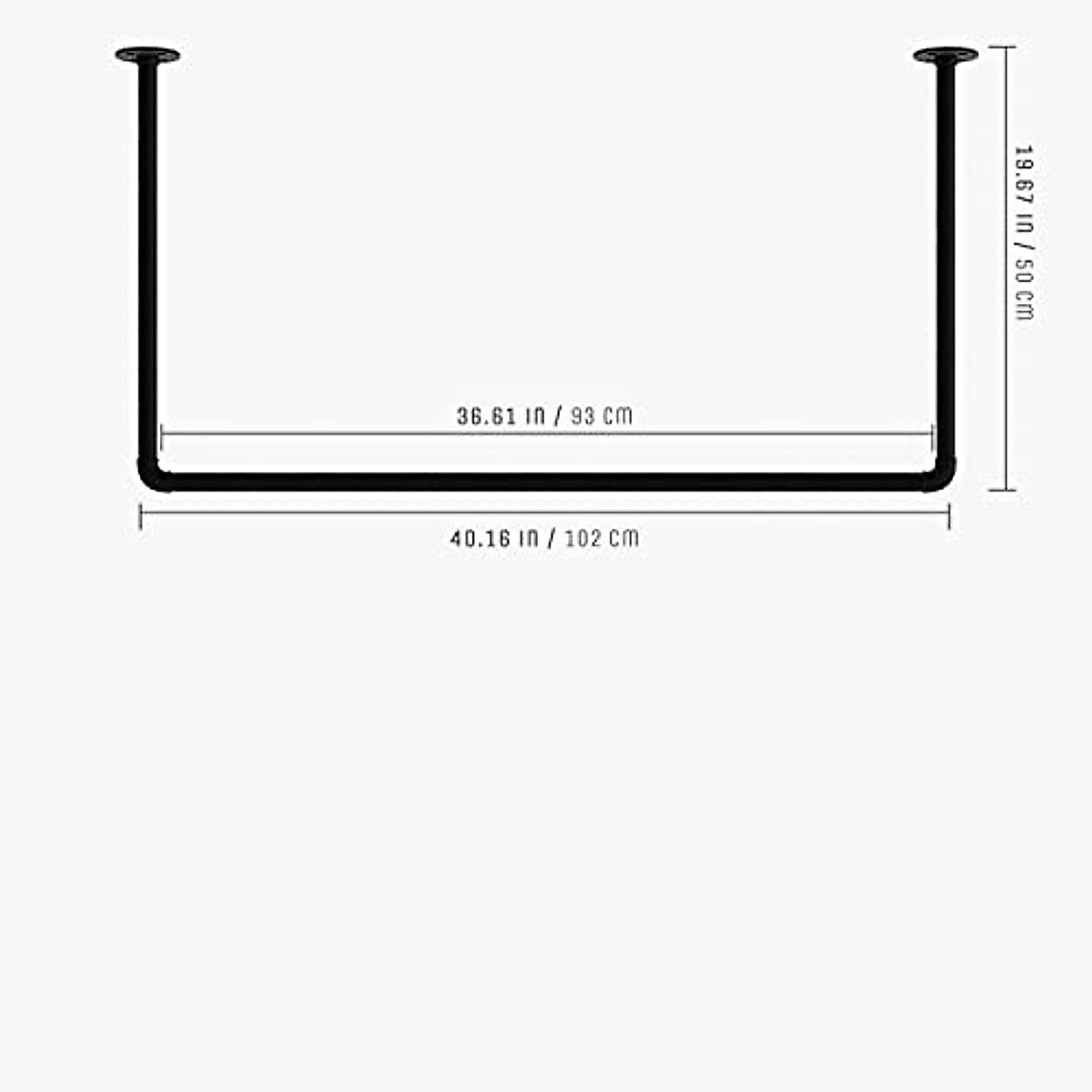 pamo clothes rail industrial loft design - HANG LOW - clothing rack for walk-in wardrobe I bedroom or bath - clothes rack made of black sturdy water pipes/ tubes with wall mounting