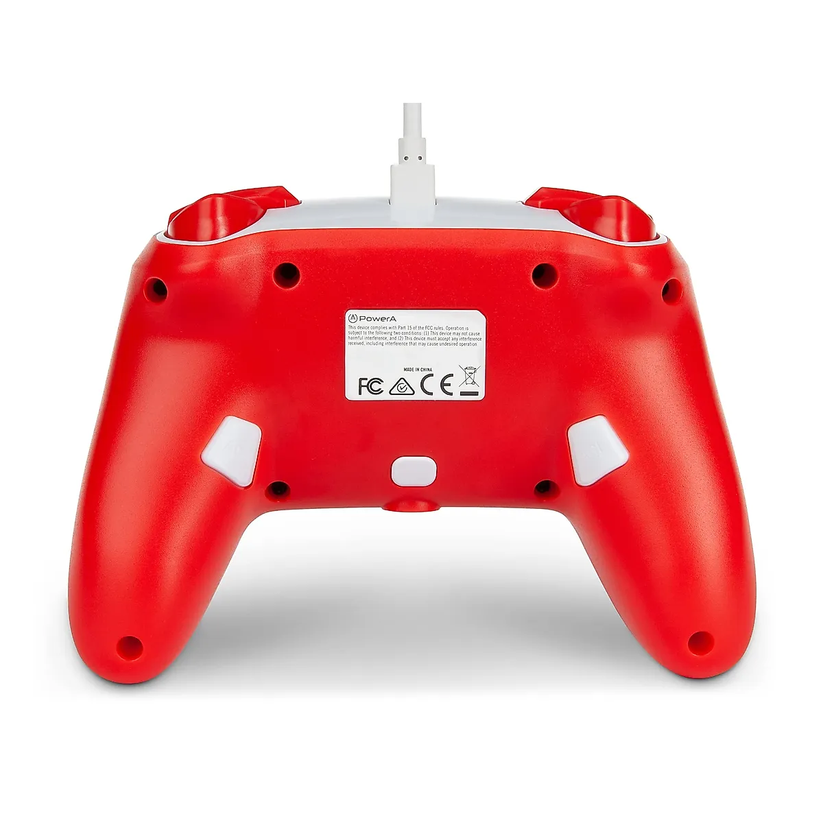 PowerA Enhanced Wired Controller for Nintendo Switch - Mario Red/White, Gamepad, game controller, wired controller, officially licensed (Nintendo Switch)