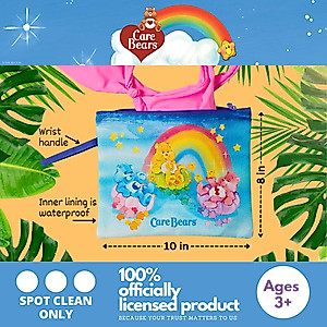 Franco Collectibles Care Bears Classic Beach/Pool Waterproof Swimsuit, Makeup, Toiletries Pouch, (Officially Licensed Product)