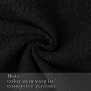 Jeneoo Black Decorative Lumbar Thick Throw Pillow Covers Fine Textured Boucle Couch Cushion Case for Sofa Decor, Set of 1, 14 x 36 Inch