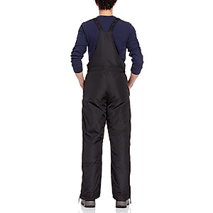 Bass Creek Outfitters Men's Snow Bib - Insulated Overall Ski Pants, Size X-Large, Black