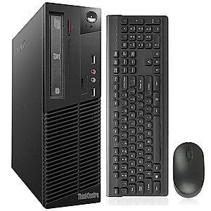 Lenovo ThinkCentre Business Desktop Computers, Quad Core i7-4770, 16GB RAM, 256GB SSD, DVDRW, Wireless Keyboard Mouse,AC8260 WiFi, Windows 10 Pro (Renewed)