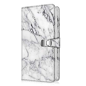 Fintie Wallet Photo Album for Fujifilm Instax 3-Inch Film,108 Pockets Album for Fujifilm Instax Mini 11/Mini 40/Mini EVO/LiPlay/Mini Link Printer, HP Sprocket, Polaroid Camera, Marble White