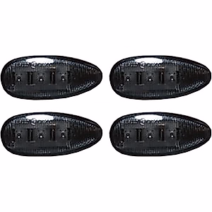 Recon 264133BK LED Fender Lights 1999-2007 Chevy Silverado & GMC Sierra Dually (4 Piece Set) - Smoke Lens with Black Trim