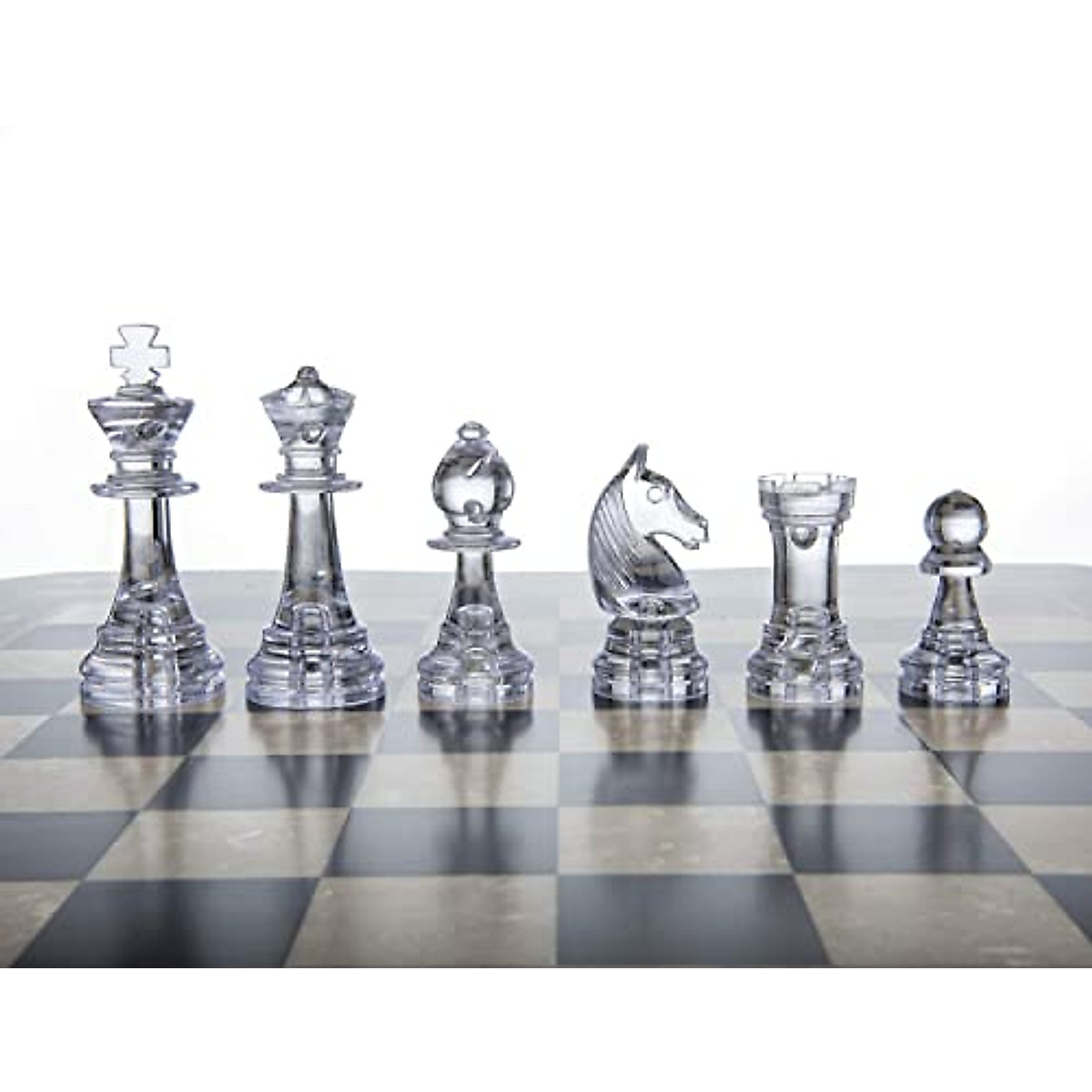 Chess and games shop Muba Amber 6EF Handmade Wooden Chess Set 21 Inch Board with Chessmen- Storage Box to Store All The Pieces