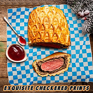 Fuutreo 800 Sheets Checkered Dry Waxed Deli Paper Sheets 12 X12 Inch Food Basket Liners Sandwich Wrapping Paper Hamburger Wrappers Wax Paper Deli Wrap for Kitchen Food Bread Hamburger, 8 Colors