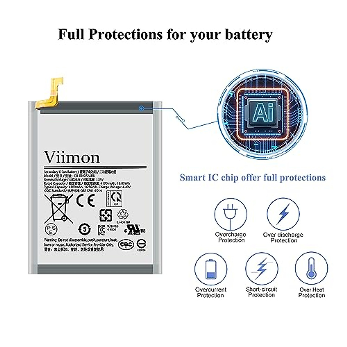 Viimon Note 10 Plus Battery Replacement Kits (2022 New Upgraded) for Samsung Galaxy Note 10 Plus SM-N975U All Models with Adhesive and Repair Tool Kits