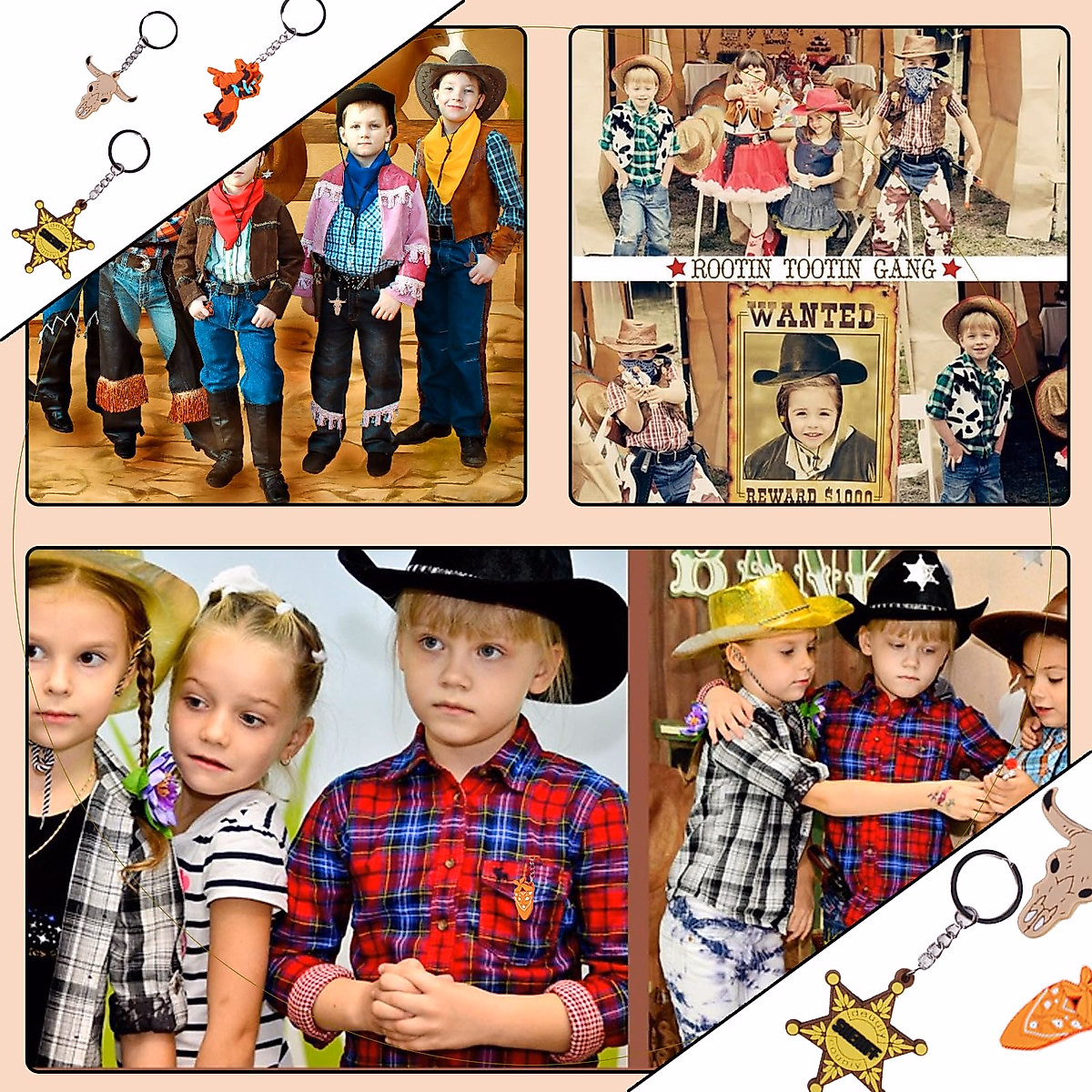 12 Pcs Western Cowboy Keychain for Western Cowboy Themed Party Decorations,Western Keychain Cowgirl Keychain Cowboy Hat Keychain Key Ring Horse Boot for Western Party Favors Rodeo Cowboy Party Favors