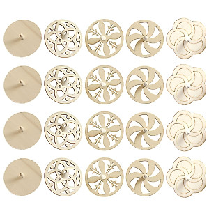 Toyvian 40 Pieces Wooden Wooden Spinning Tops Unfinished Wood Spinning Tops Kids Spinning Tops Toys Spinning Tops DIY