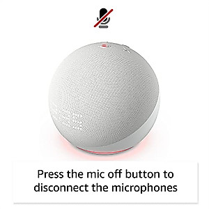 All-New Echo Dot (5th Gen, 2022 release) with clock with Amazon Smart Plug | Glacier White