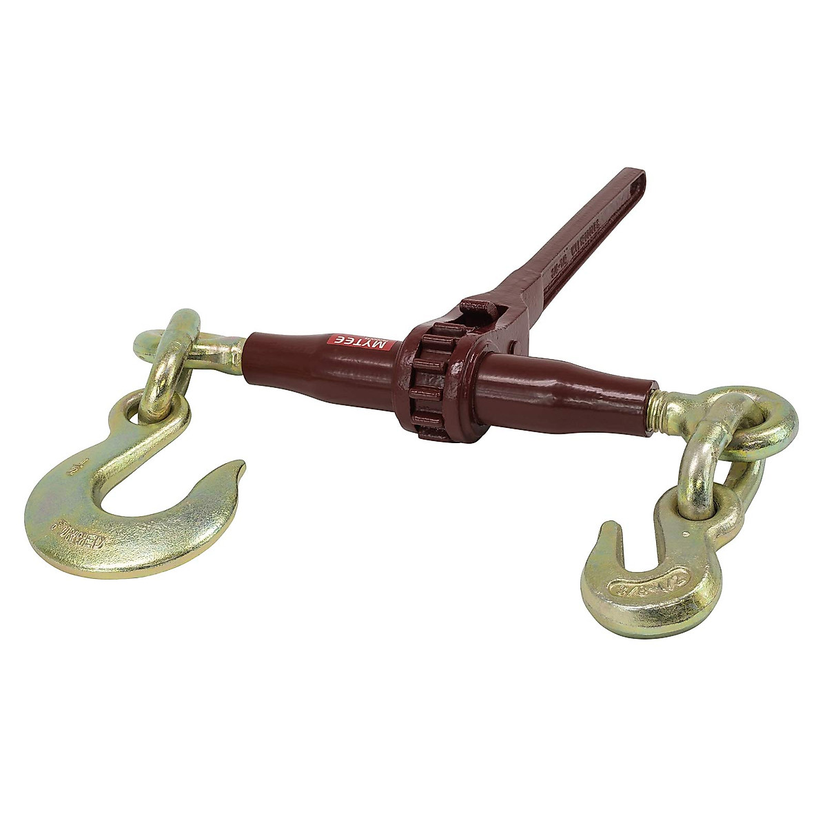 Mytee Products Heavy Duty Specialty Pro Ratchet Load Chain Binder w/ 1/2" Grab Hook on One Side & 1/2" Slip Hook Other Side, 12,000 Lbs Load Limit | Chain Binders for Flatbed Truck Trailer - 4 Pack