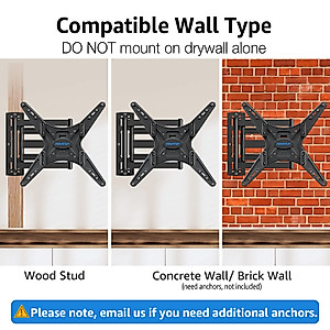 MOUNTUP Corner TV Wall Mount 30 inch Long Arm TV Mount for Most 26"-60" TVs, Full Motion TV Mount Articulating Wall Mount TV Bracket Max VESA 400x400mm, Smoothly Extendable, Holds up to 77 lbs MU0057