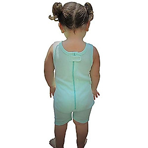 Naked No More®One Piece Romper Back Zipper Bodysuit Pajamas Escape Proof Adaptive Clothing (4T) (Mom's Choice Award Winner)