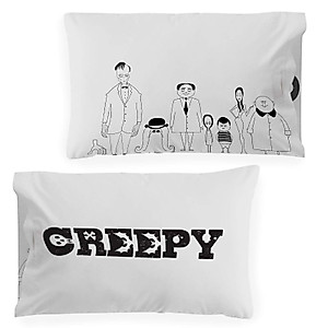 Jay Franco Addams Family Creeper Single Reversible Pillowcase with Handles/Trick-or-Treat Bag/Halloween Pillowcase