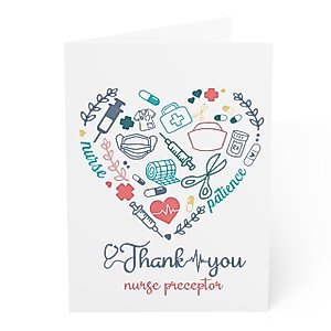 Nurse Preceptor Card, Thank You for Medical Practioners, Student Mentors, Nurse Preceptor Thank You Card, Grattitude Card for Veterinary Nurse, Nurse Appreciation Day, 7x5" Inch Card with Envelope