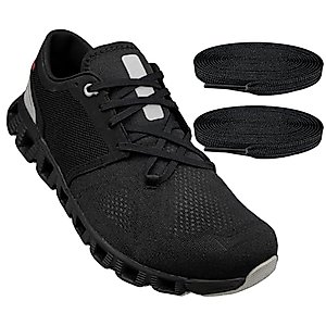 Endoto Shoelaces for On Cloud X3, X4, Shift, Cloudflow, Cloudwift, Cloudmonster Running Replacement Flat Shoes Laces Strings(Color:Black,Size:53Inch)