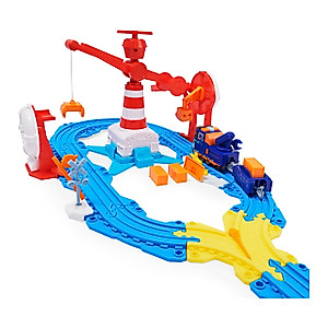 Mighty Express, Port Station Playset with Exclusive Mechanic Milo Toy Train and Magnetic Crane
